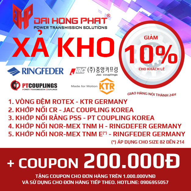 Mua Khớp nối Ringfeder TNM Nor Mex E ở đâu chính hãng? - Đại Hồng Phát